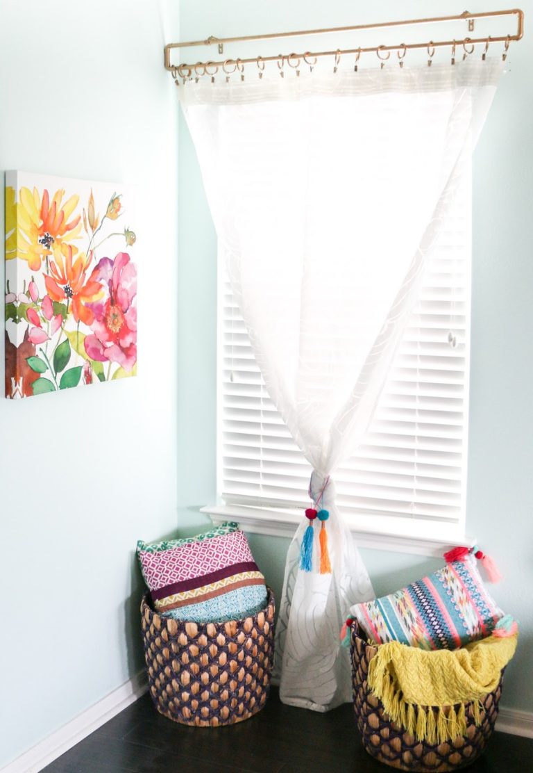 16 DIY Curtain Rods And Finials Crafts - Shelterness