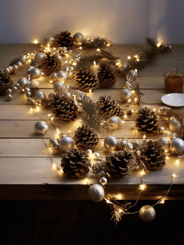 42 Pinecone Garlands You Can Easily DIY - Shelterness